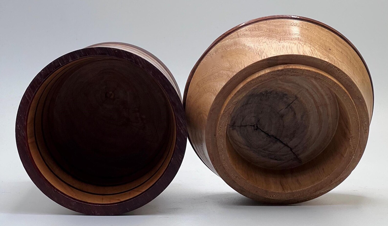 A Lidded Wooden Layered Jar With Marble Top - Etsy