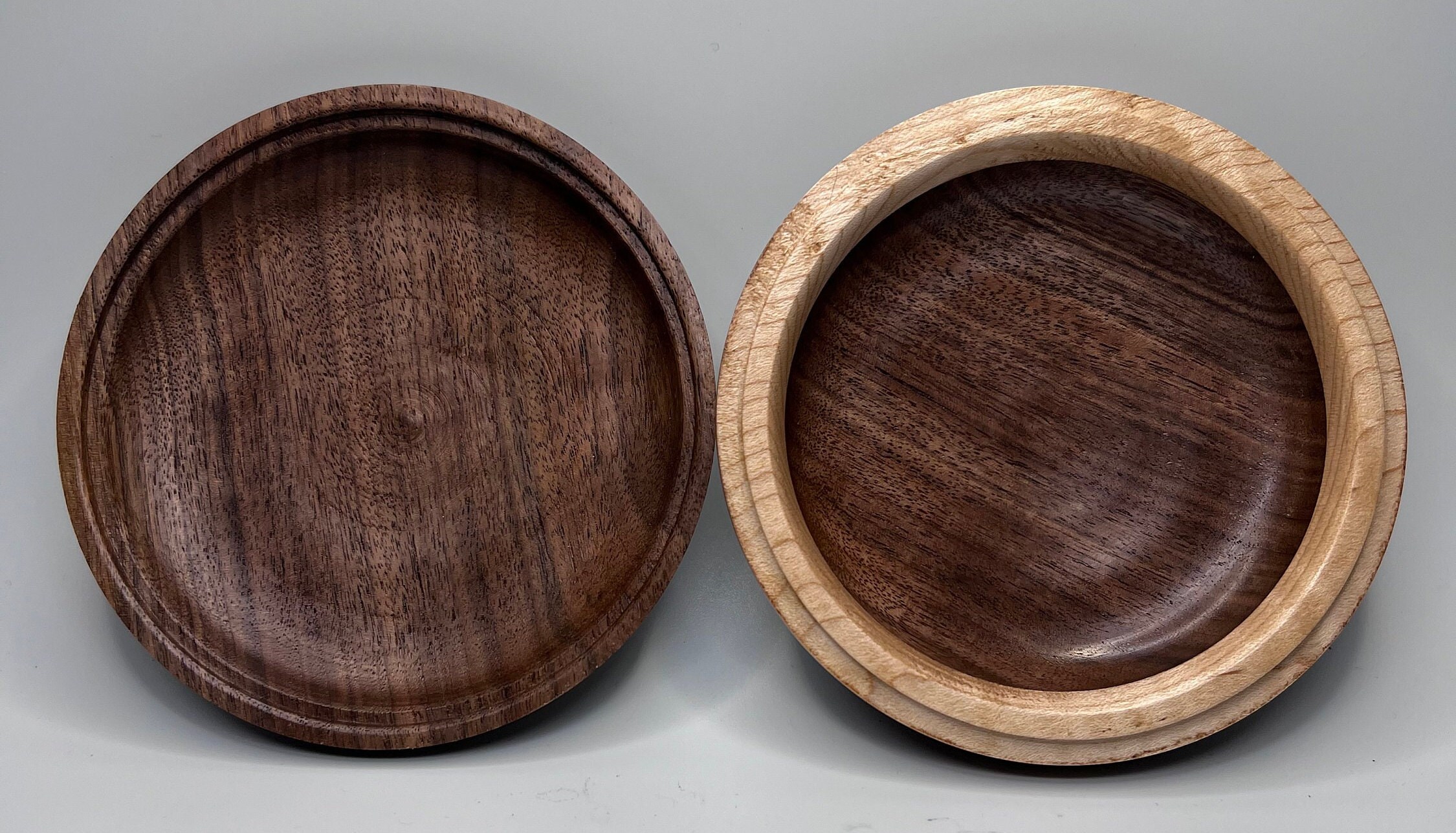 Walnut Round Box - Etsy