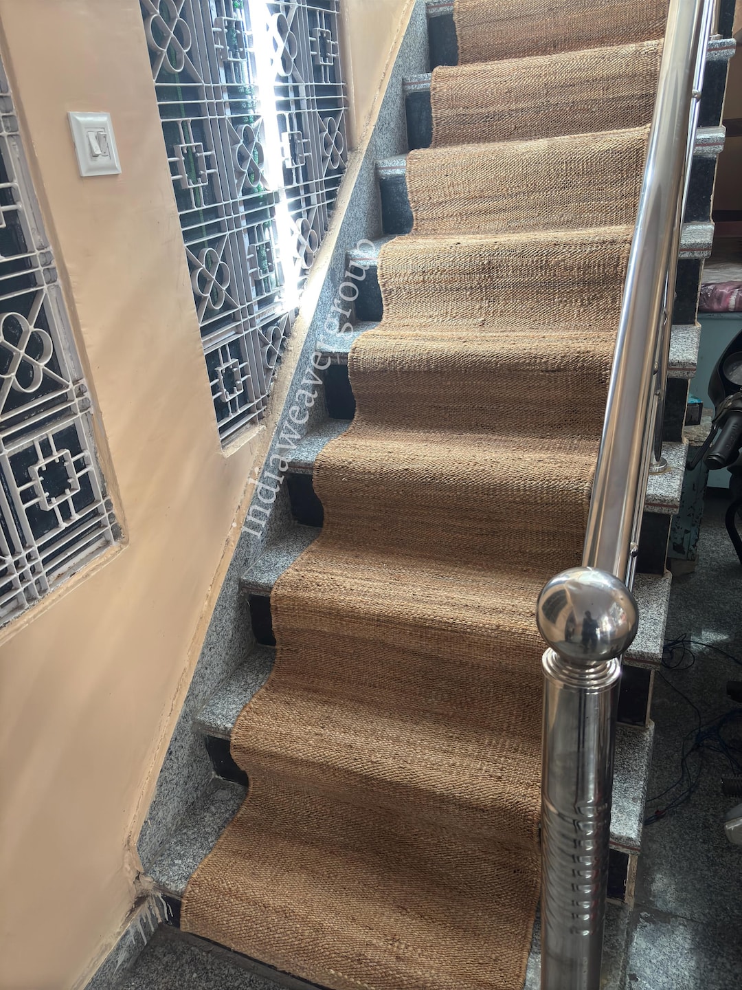 Handwoven Jute Stair Runner, Eco Friendly Vegan Rug, Custom Size - Etsy