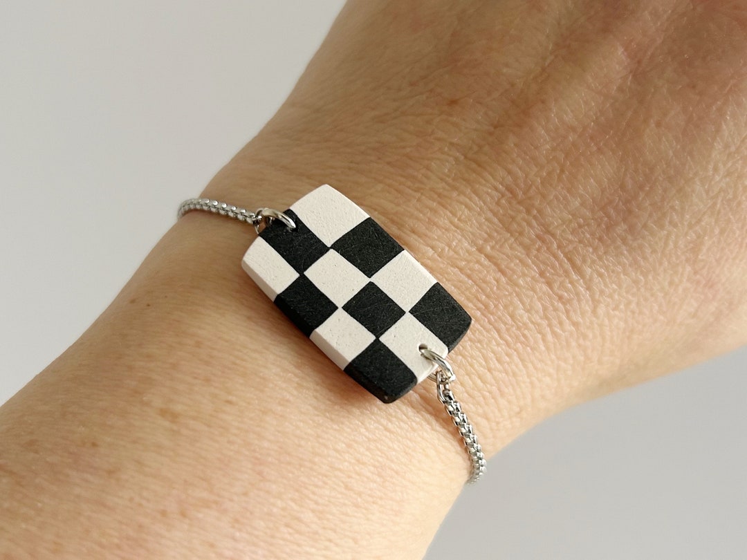 Checkered Studs and Friendship Bracelet Available Separately or as a ...