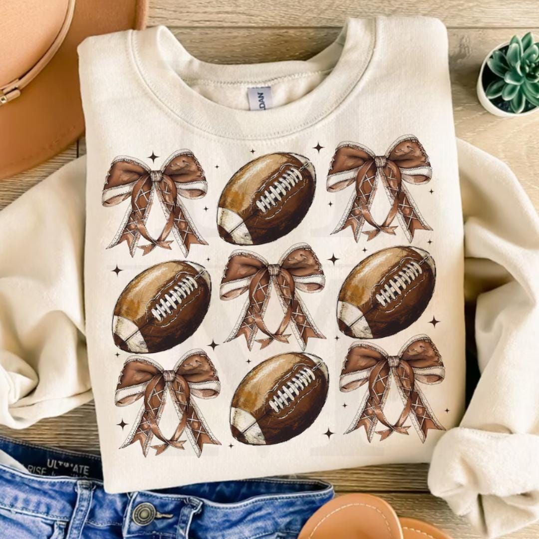 Football Bow Shirt Bow Collage Shirt Comfort Colors Shirt Football ...