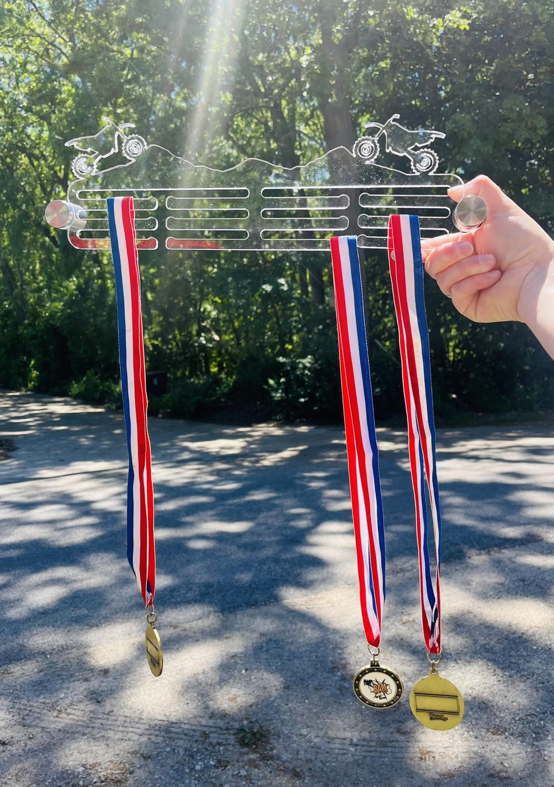 Motocross Medal Hanger | Custom Acrylic Medal Hanger | Dirt Bike Medal ...