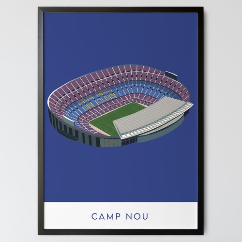 Barcelona: Camp Nou Map Print | Etsy
