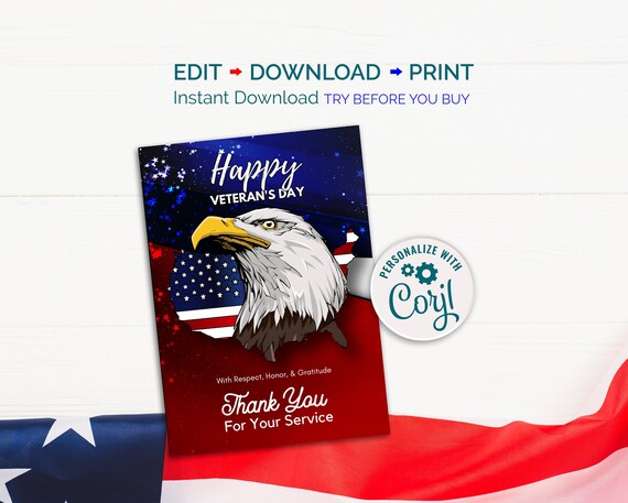 Printable Patriotic American Bald Eagle With Usa Flag Stars - Etsy