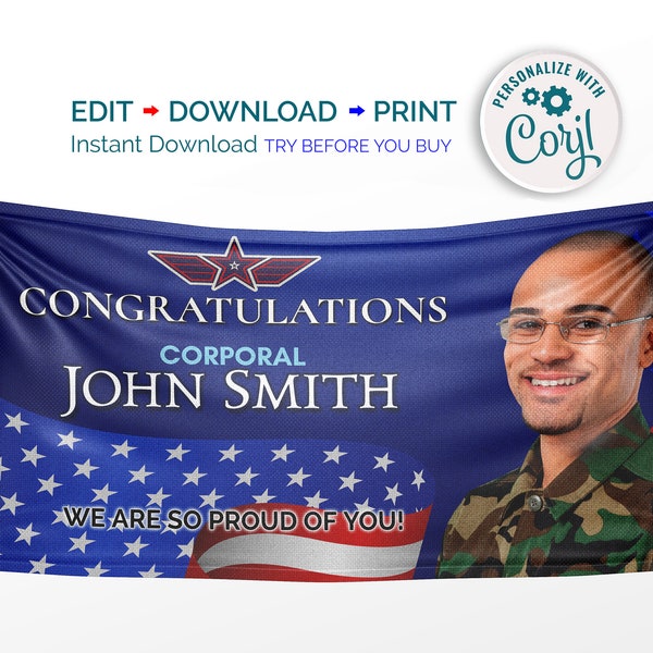 Military Retirement Banner Photo - Etsy