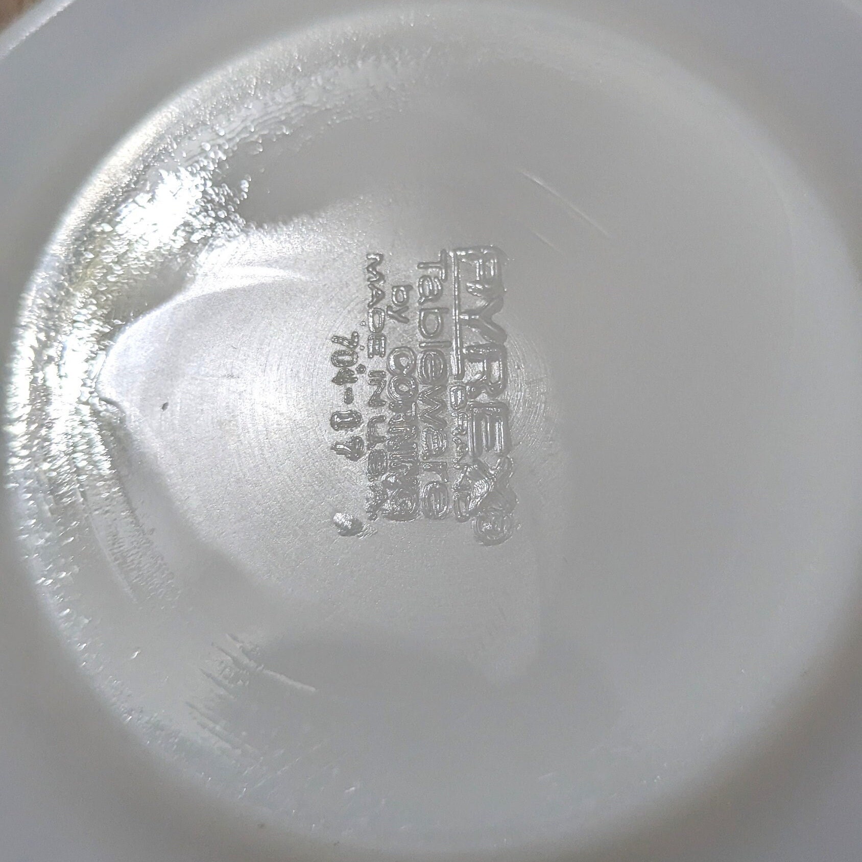 Vintage Pyrex Plates - Double-tough - White Milk Glass With Copper ...