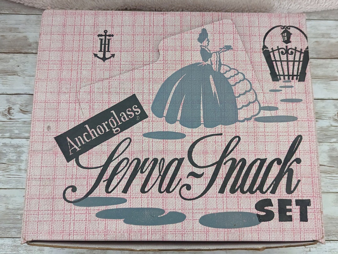 Anchor Hocking Anchorglass Serva-snack Set in Original Display ...