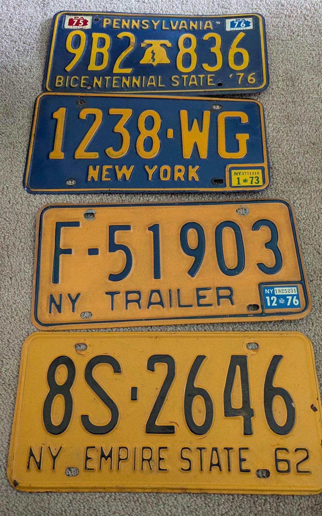 1960's & 1970's NY and PA License Plates - Etsy