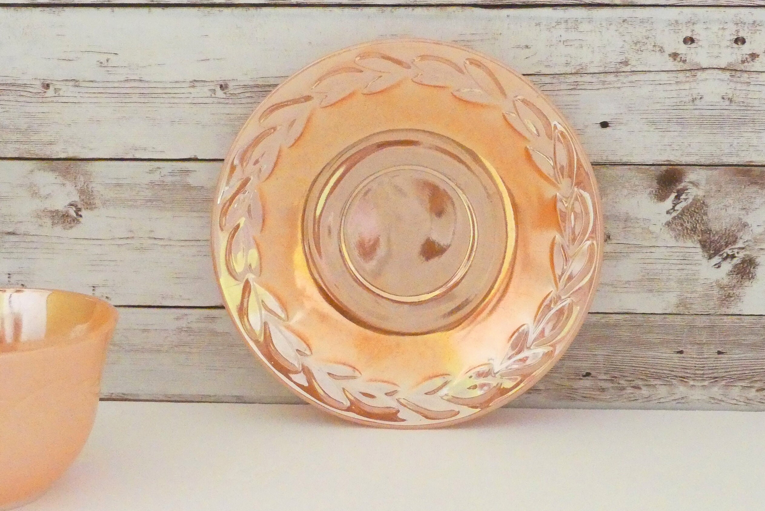 Fire King Peach Lusterware Tea Cup-laurel Leaves - Etsy