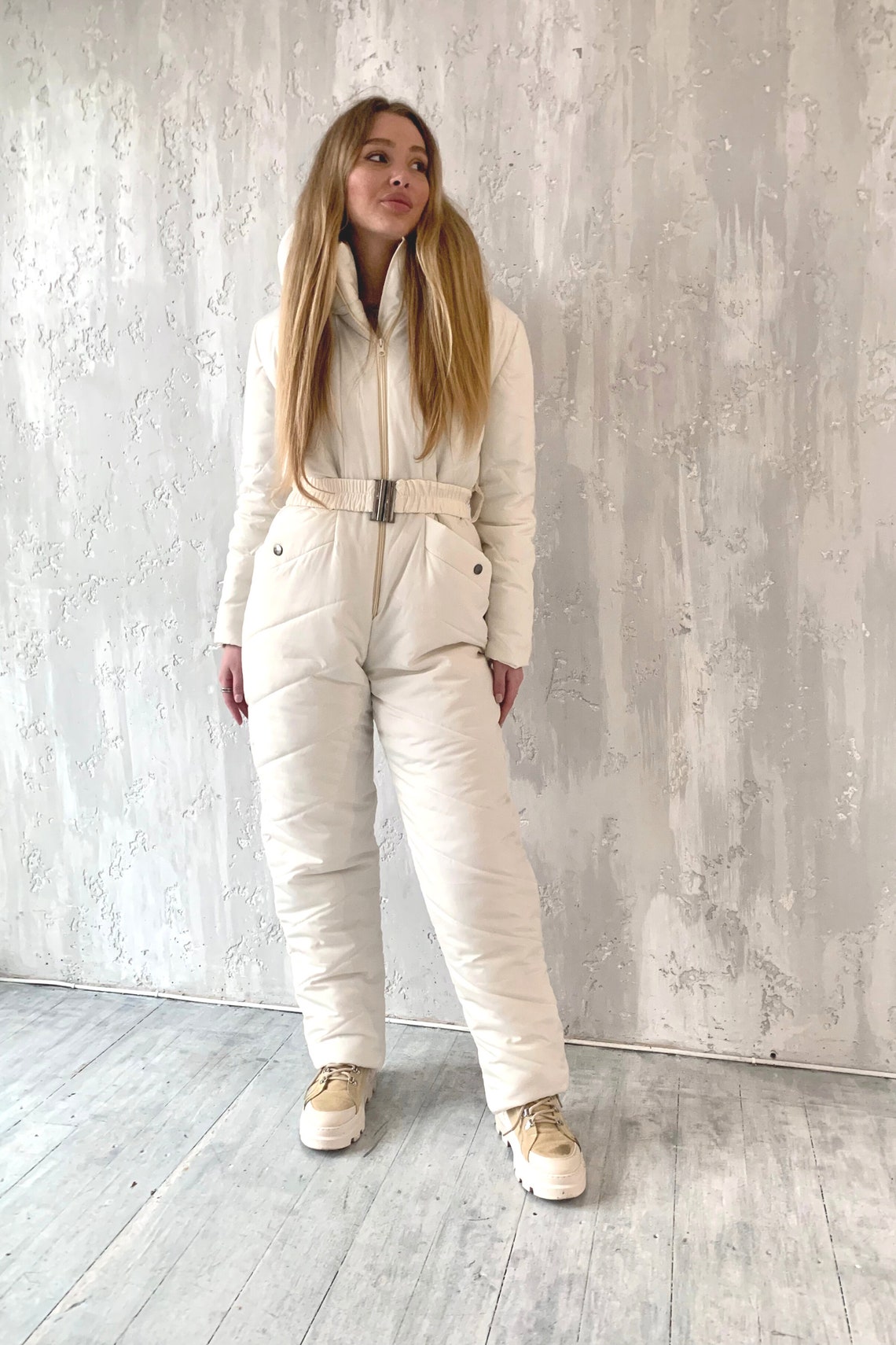 Ski Suit White Milk Ski Jumpsuit Ski Overall Ski Suit - Etsy
