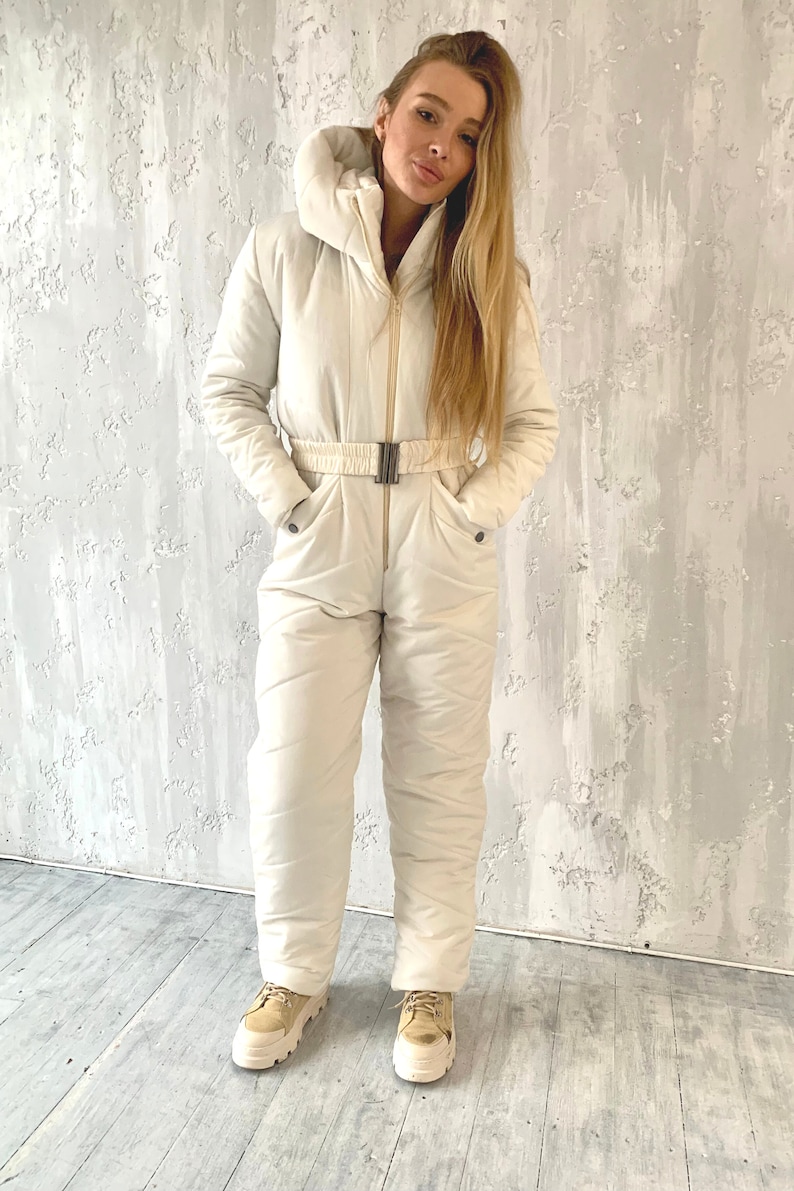 Ski Suit White Milk Ski Jumpsuit Ski Overall Ski Suit - Etsy