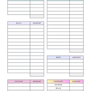 Simple Calming Budget Tracker and Planner - Etsy