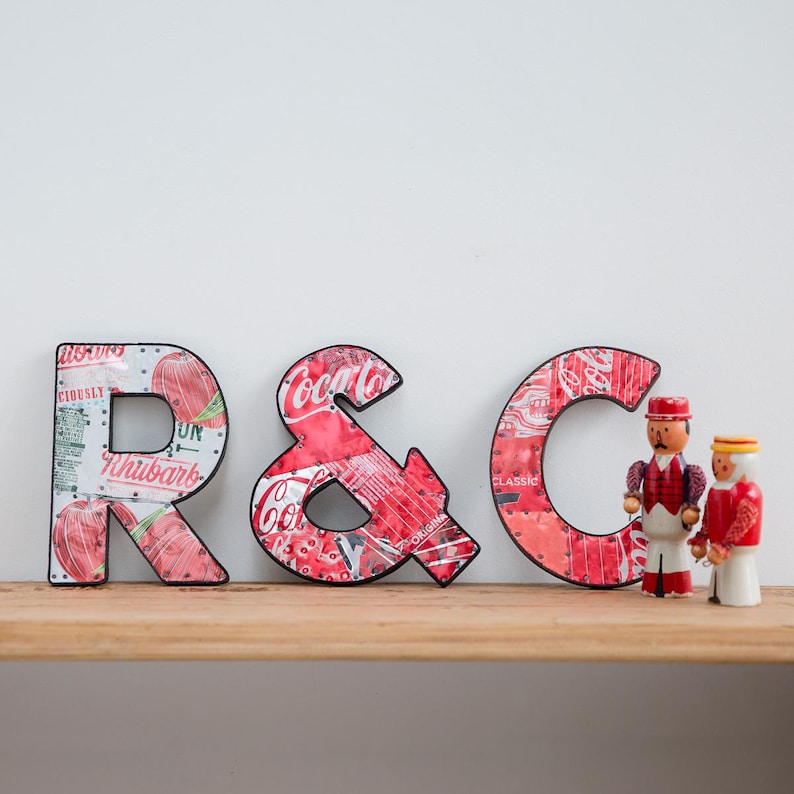 Up-cycled Soda Can Letters - Made for You - Etsy
