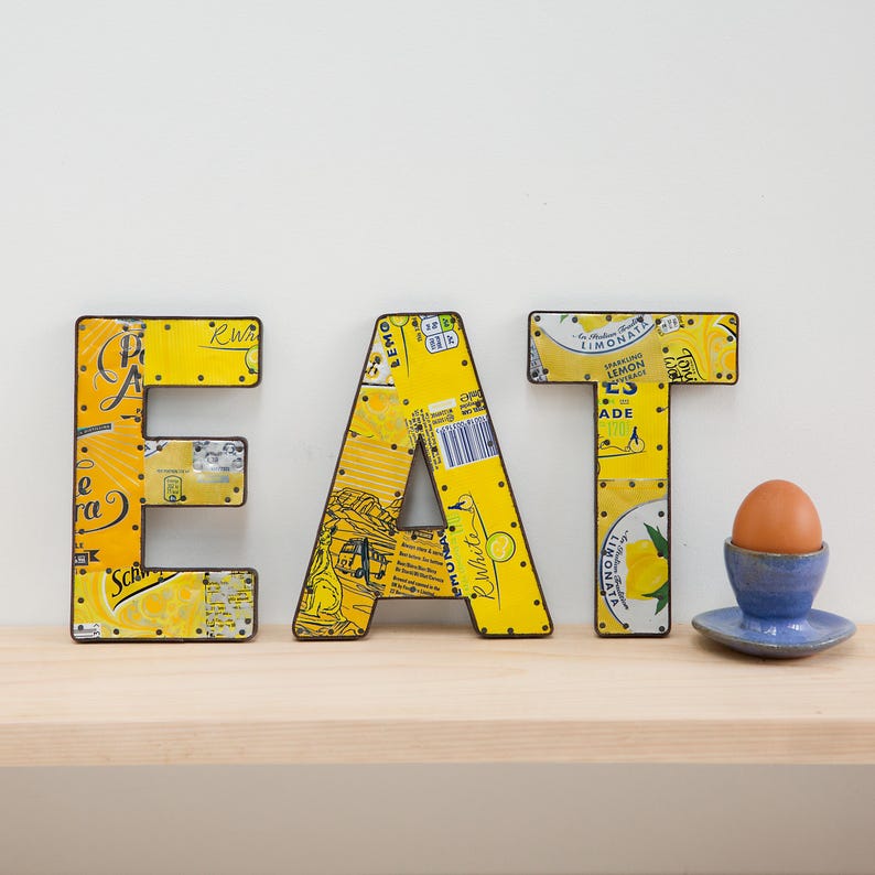 Up-cycled Soda Can Letters - Made for You - Etsy