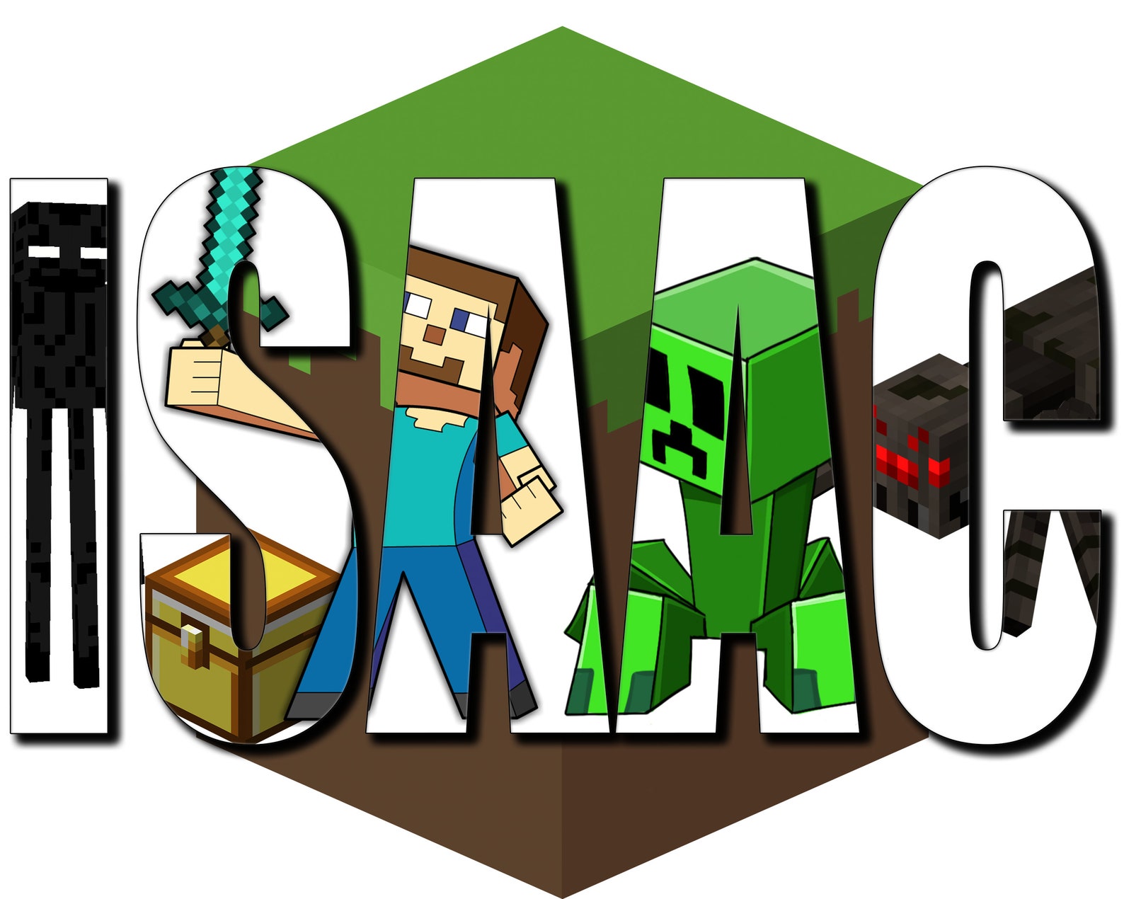 Personalised Minecraft Name Print Digital | Etsy