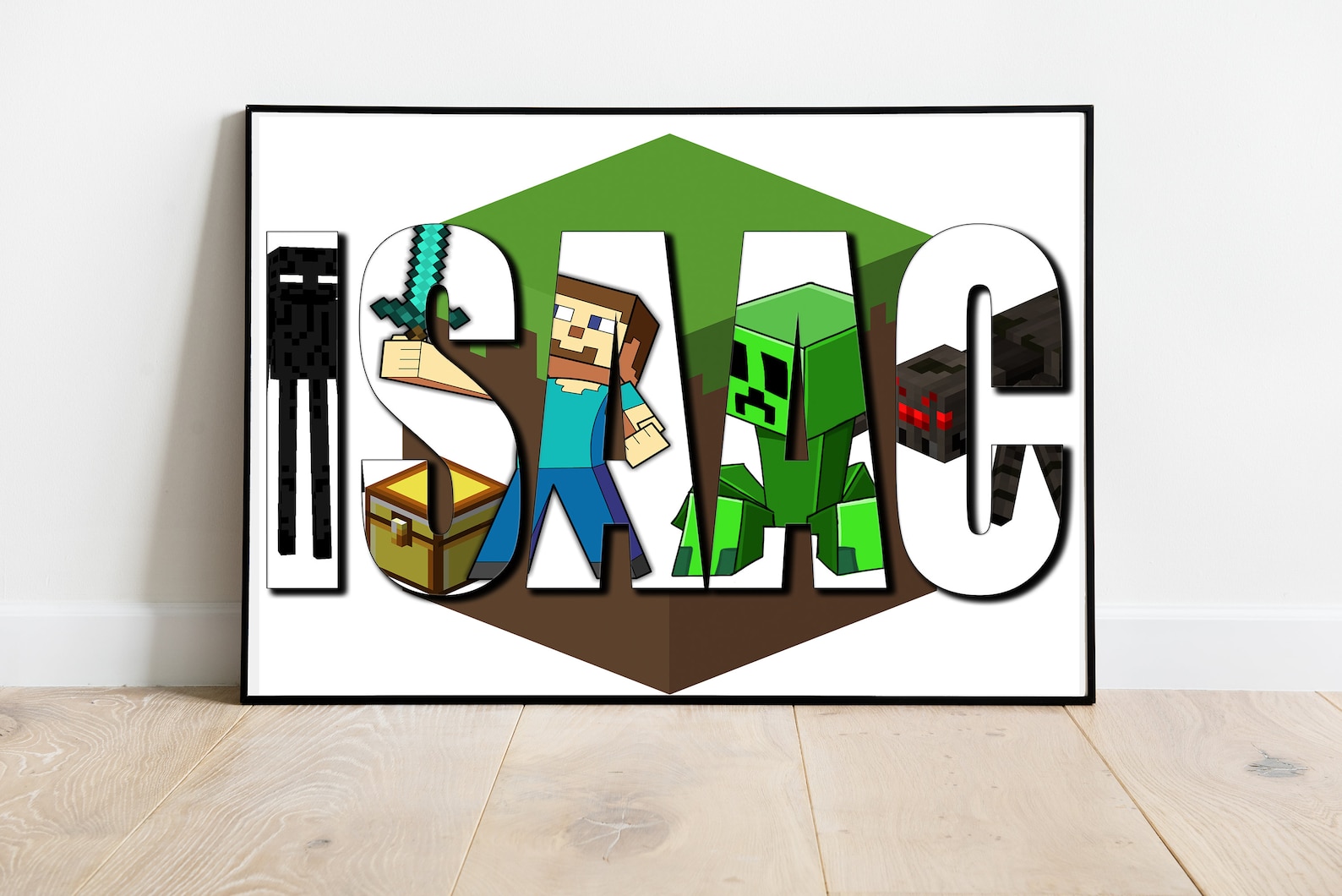 Personalised Minecraft Name Print Digital | Etsy