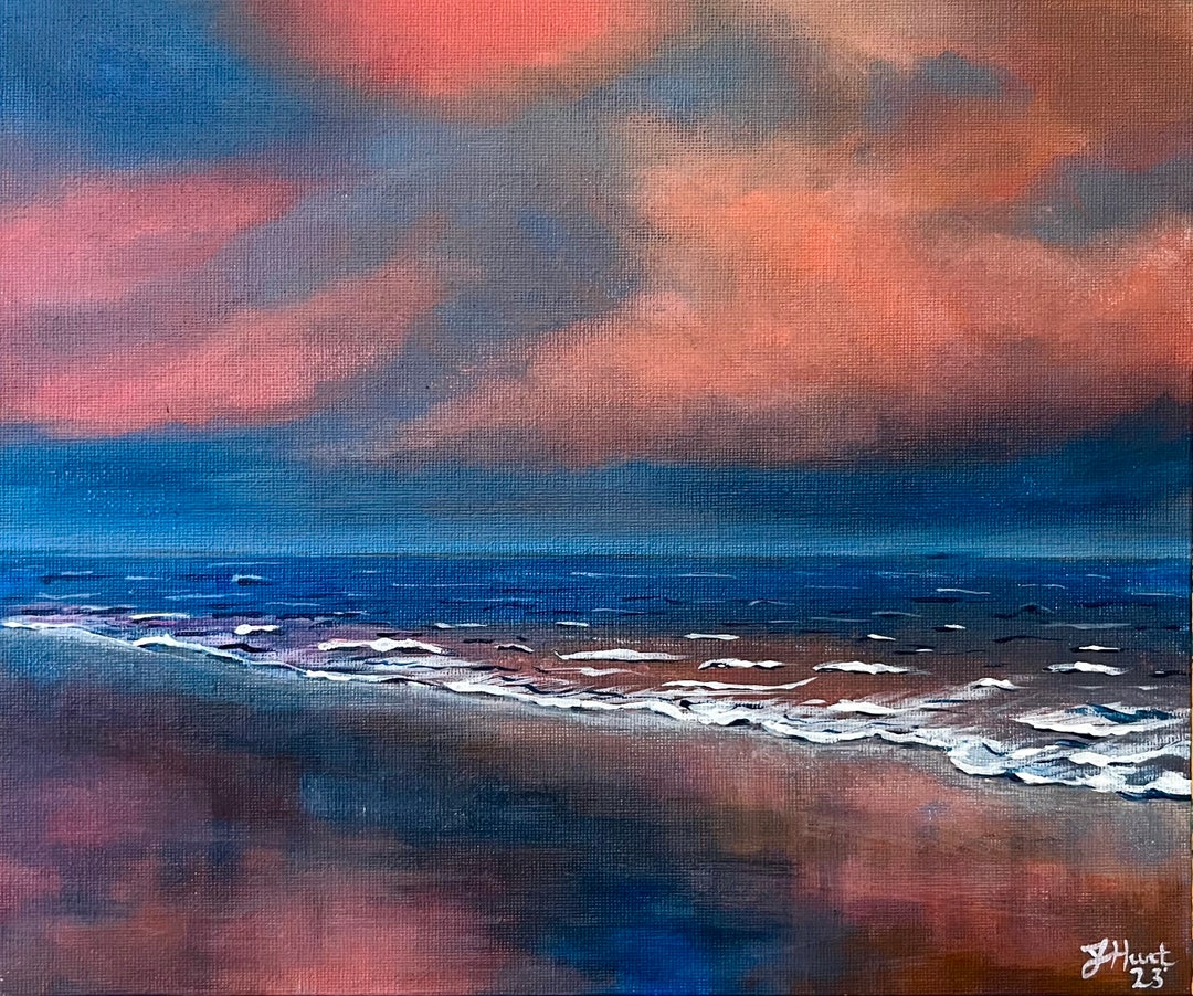 Scottish Highland Sunset Sea Painting - Etsy