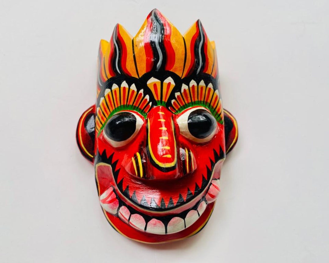 Handmade Wooden Sanni Mask Sri Lankan Traditional Craft - Etsy