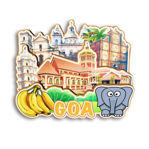 Varanasi Kolkata Goa Rishikesh India Fridge Magnet City Trvavel ...