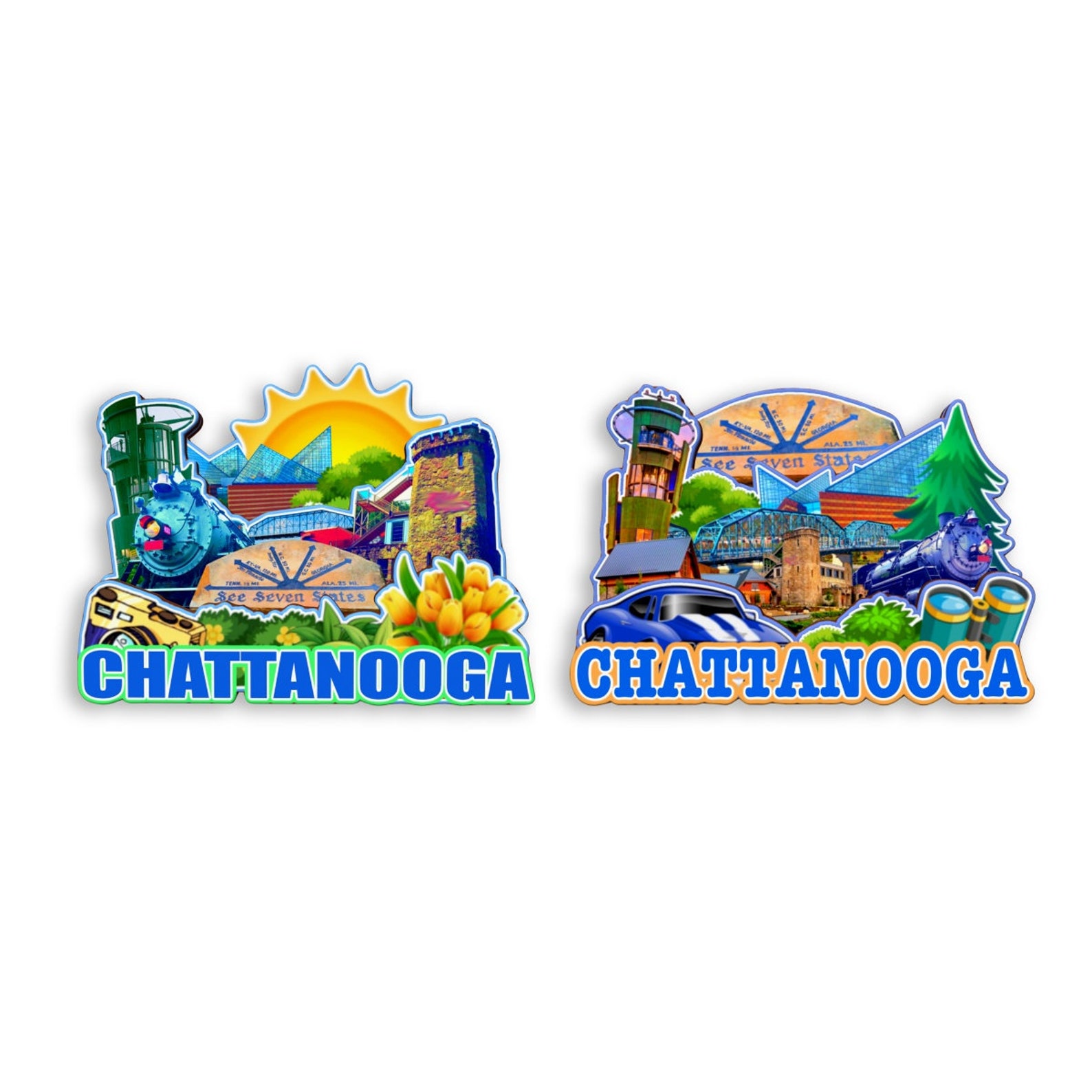 Chattanooga Tennessee USA Fridge Magnet City Trvavel Souvenirs Handmade ...