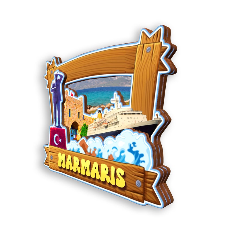 Marmaris Turkey Fridge Magnet City Trvavel Souvenirs Handmade Wood ...