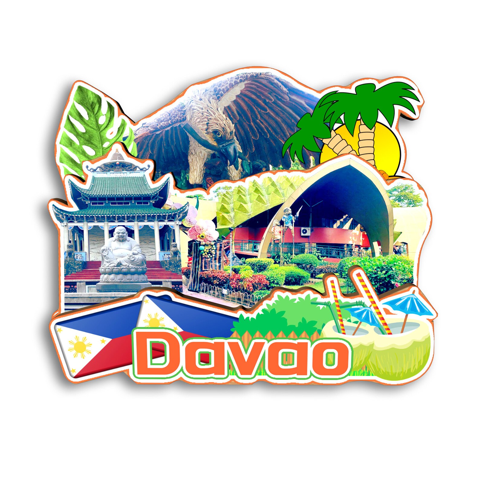 Manila Davao Sagada Coron Island Philippines Fridge Magnet City Trvavel ...