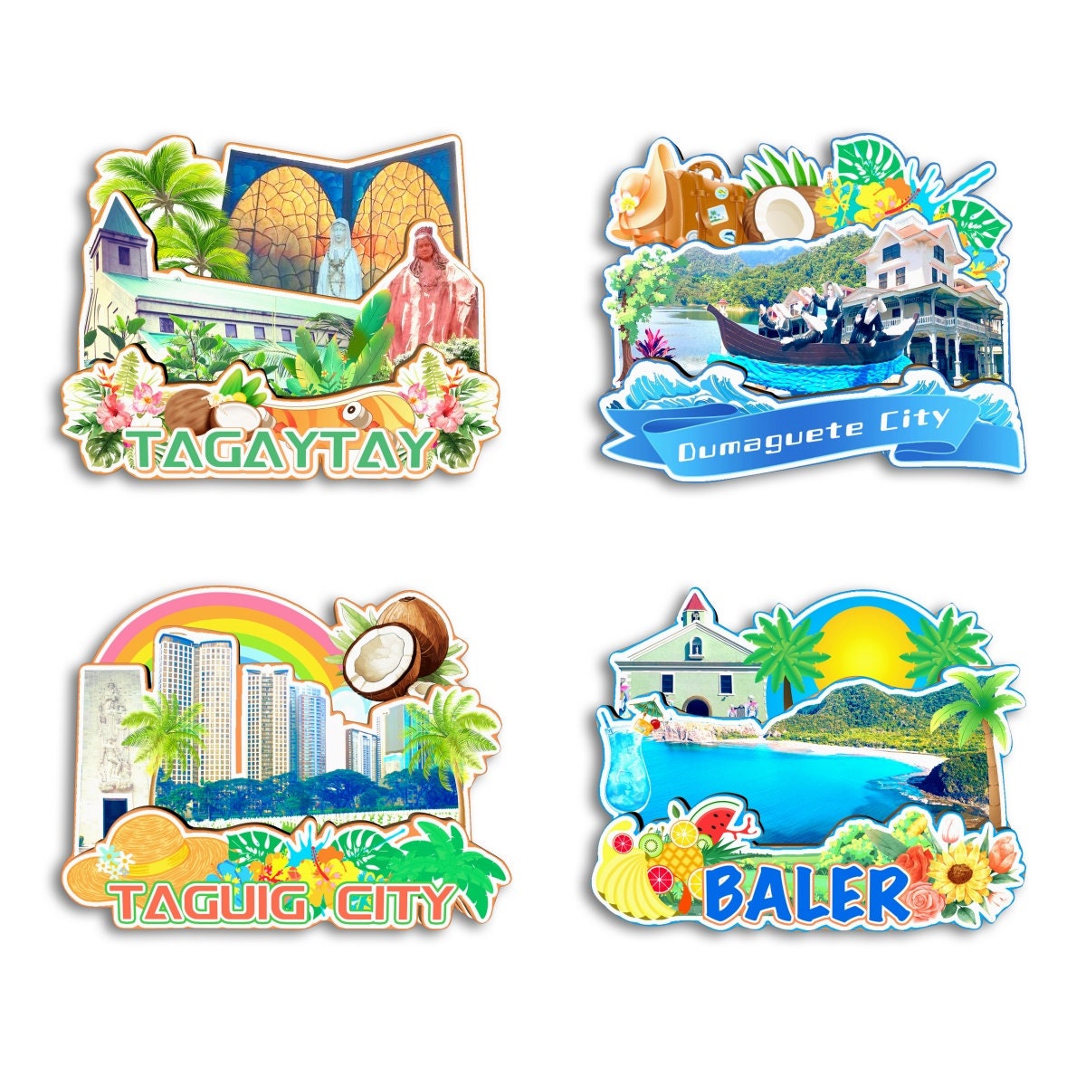 Tagaytay Dumaguete City Taguig City Philippines Fridge Magnet City ...