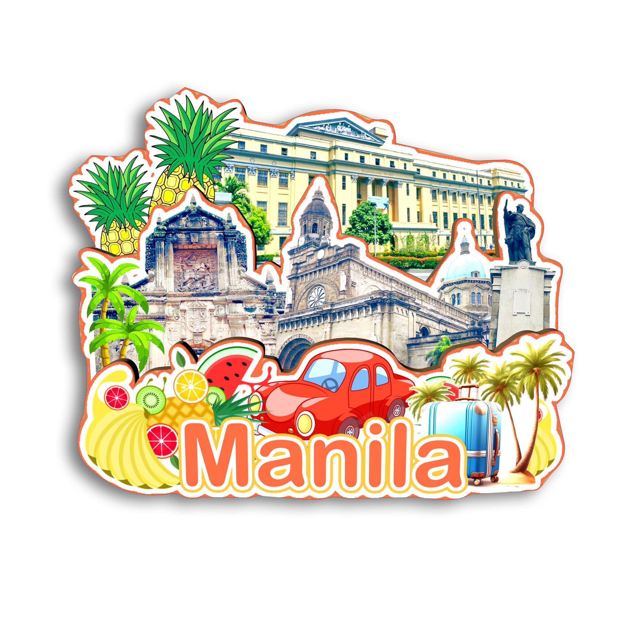 Manila Davao Sagada Coron Island Philippines Fridge Magnet City Trvavel ...