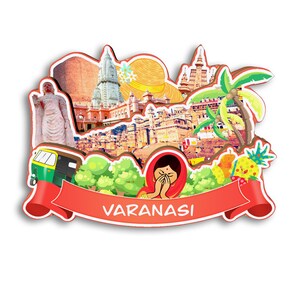 Varanasi Kolkata Goa Rishikesh India Fridge Magnet City Trvavel ...