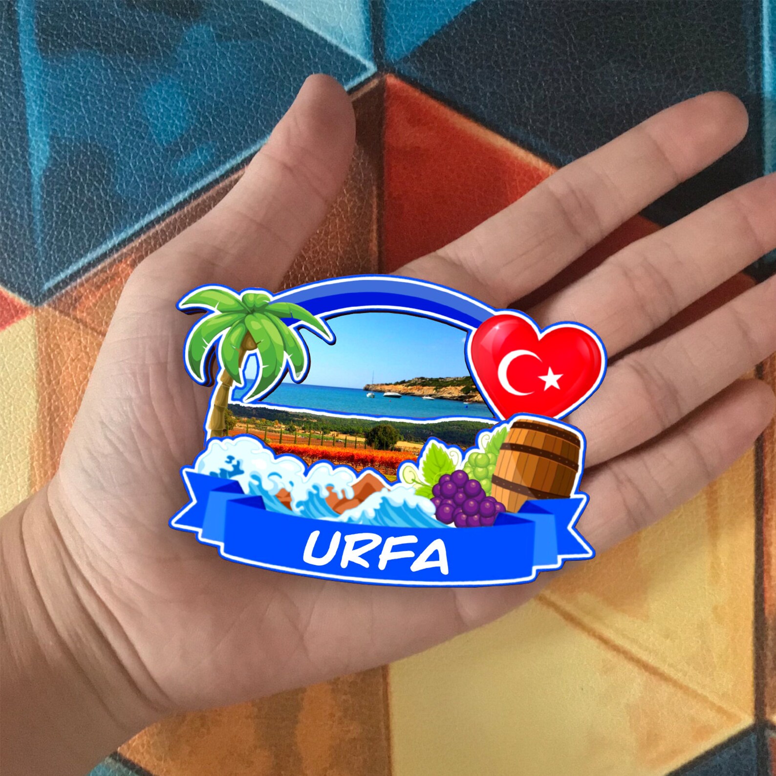 Urfa Turkey Fridge Magnet City Trvavel Souvenirs Handmade Wood ...