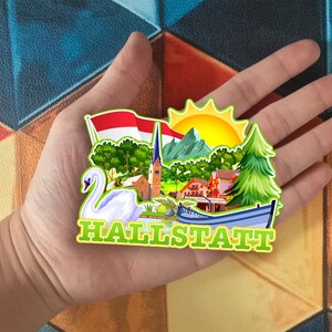 Hallstatt Austria Fridge Magnet City Trvavel Souvenirs Handmade Wood ...