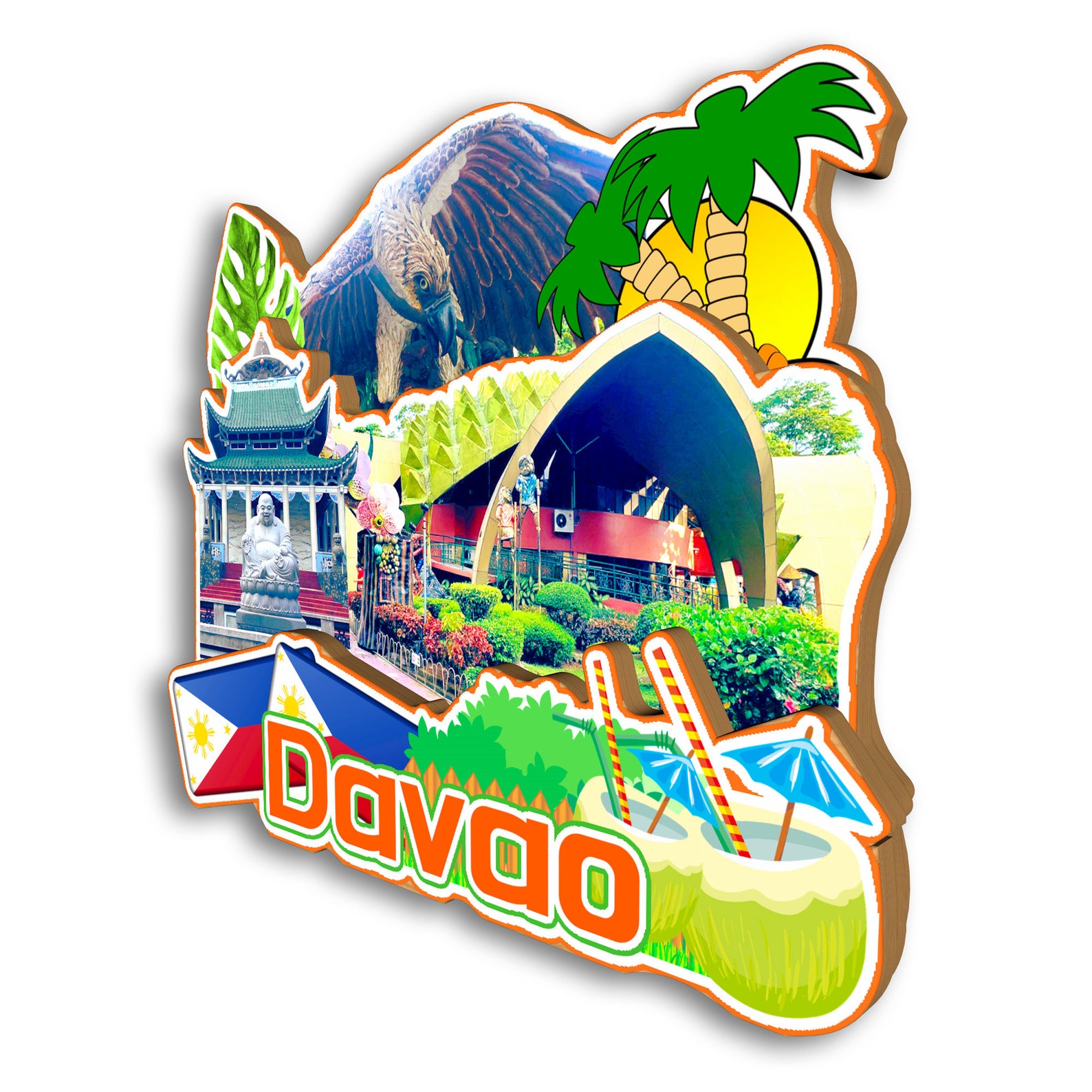 Manila Davao Sagada Coron Island Philippines Fridge Magnet City Trvavel ...