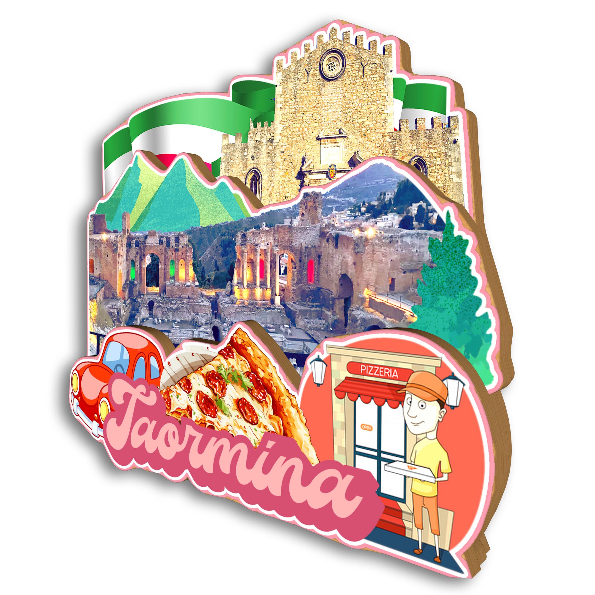 Vicenza Taormina Gallipoli Bolzano Italy USA Fridge Magnet City Trvavel ...