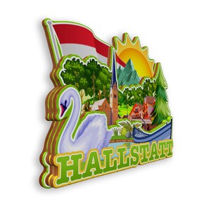Hallstatt Austria Fridge Magnet City Trvavel Souvenirs Handmade Wood ...