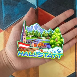 Hallstatt Austria Fridge Magnet City Trvavel Souvenirs Handmade Wood ...