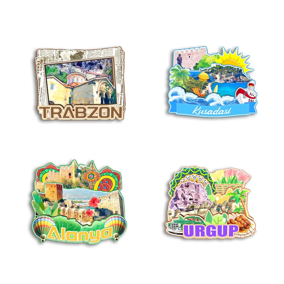 Trabzon Kusadasi Alanya Urgup Turkey Fridge Magnet City Trvavel ...