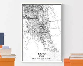 Provo City Map Art - Etsy