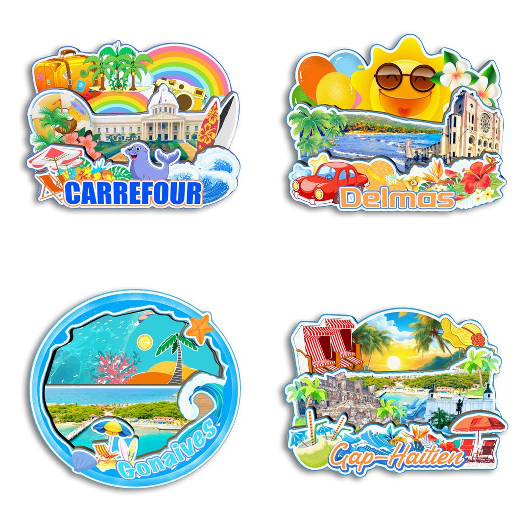 Carrefour Delmas Gonaives Cap-haitien Haiti Fridge Magnet City Trvavel ...