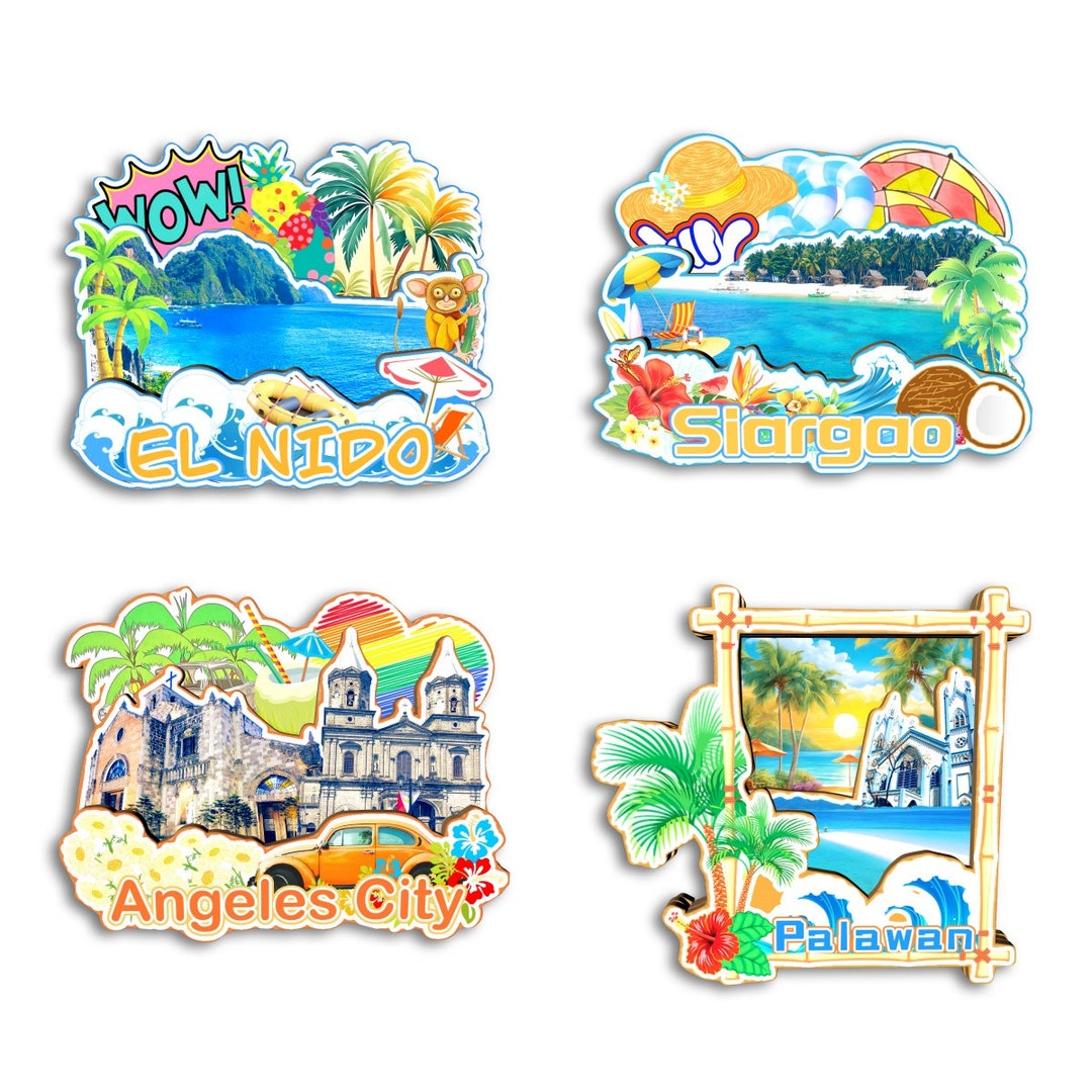 El Nido Siargao Angeles City Palavan Philippines Fridge Magnet City ...