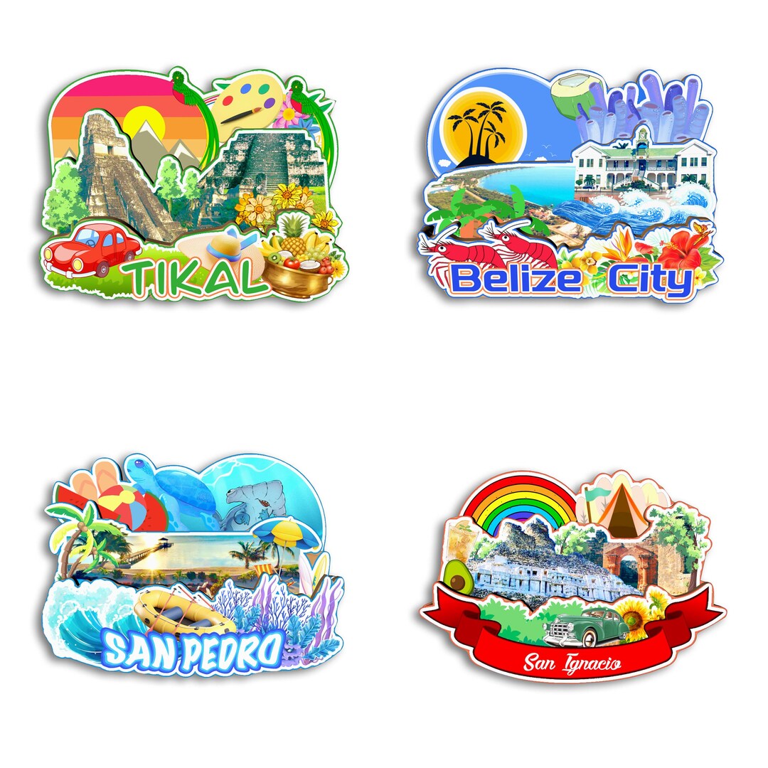 Tikal Guatemala Belize City San Pedro Belize Fridge Magnet City Trvavel ...