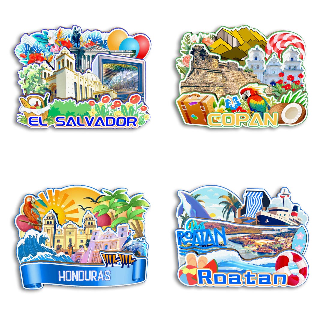 El Salvador Copan Roatan Honduras Fridge Magnet City Trvavel Souvenirs ...