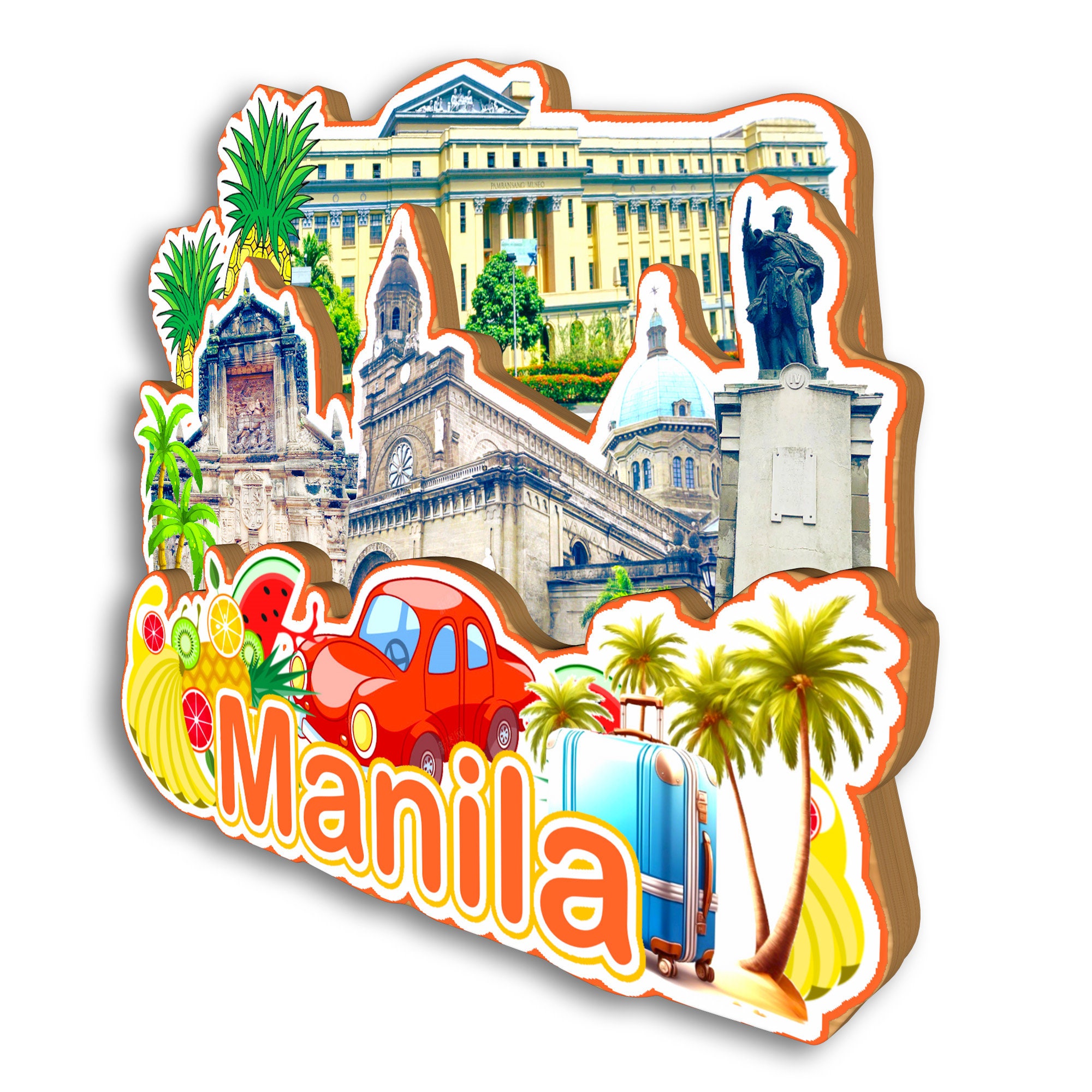 Manila Davao Sagada Coron Island Philippines Fridge Magnet City Trvavel ...