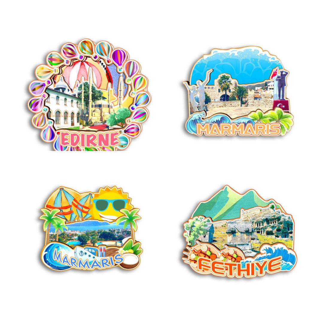 Edirne Marmaris Fethiye Turkey Fridge Magnet City Trvavel Souvenirs ...