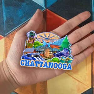 Chattanooga Tennessee USA Fridge Magnet City Trvavel Souvenirs Handmade ...