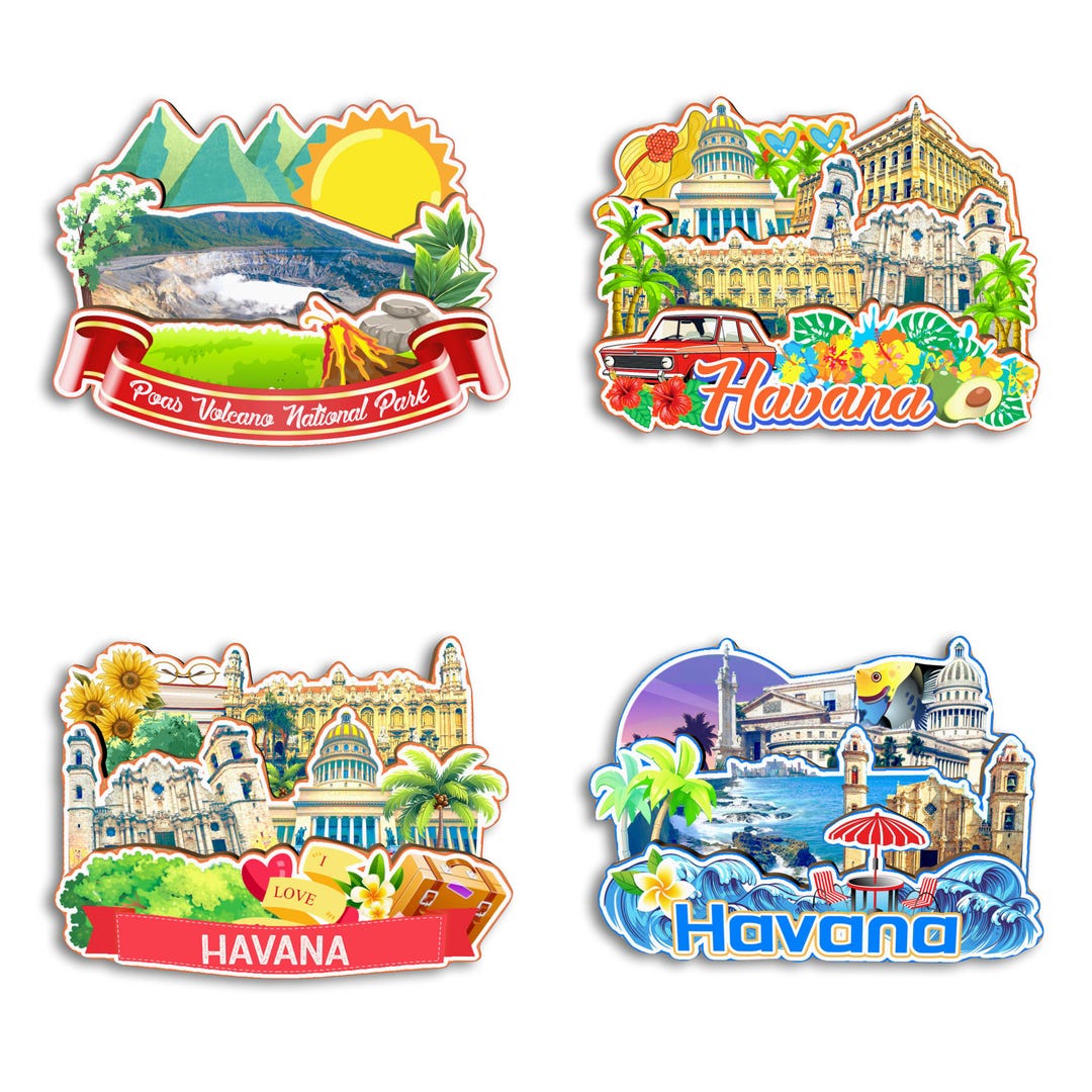 Poas Volcano National Park Costa Rica Havana Cuba Fridge Magnet City ...