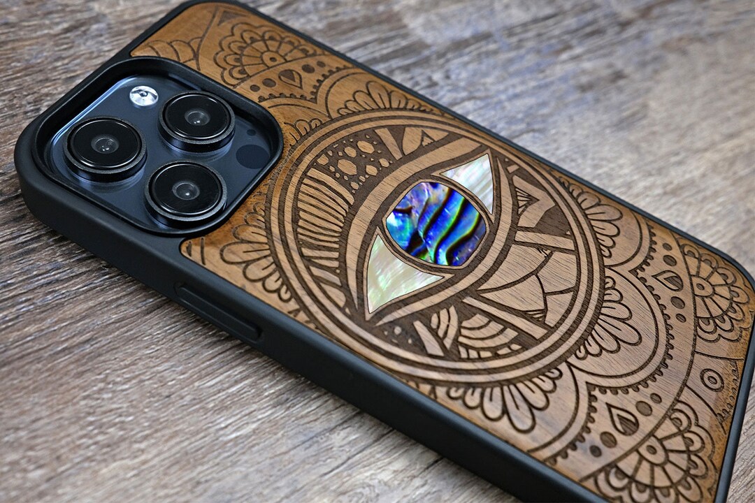 Third Eye Case, Wood iPhone 16 Pro 15 Pro Max 14 13 12 11 Case, Samsung ...