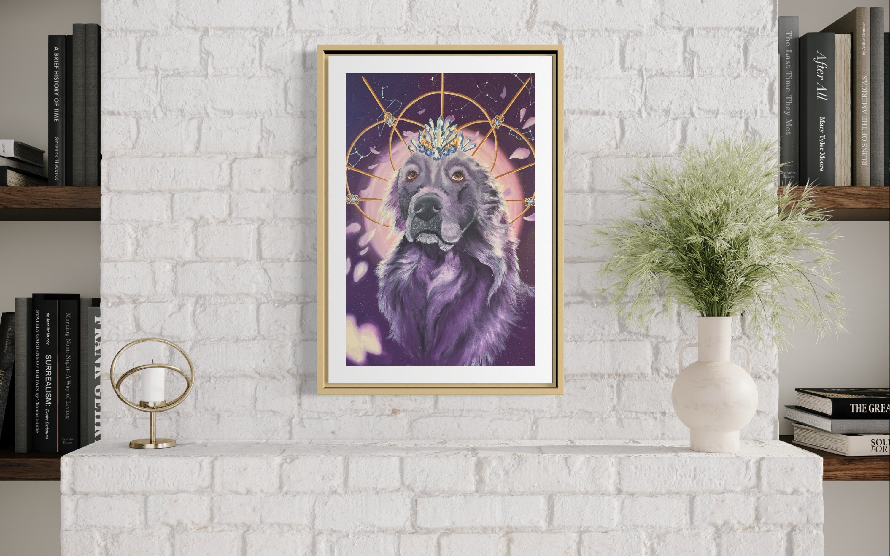 Moon - the Great Dog Print | Fantasy Animal Art Print | Dog Portrait ...