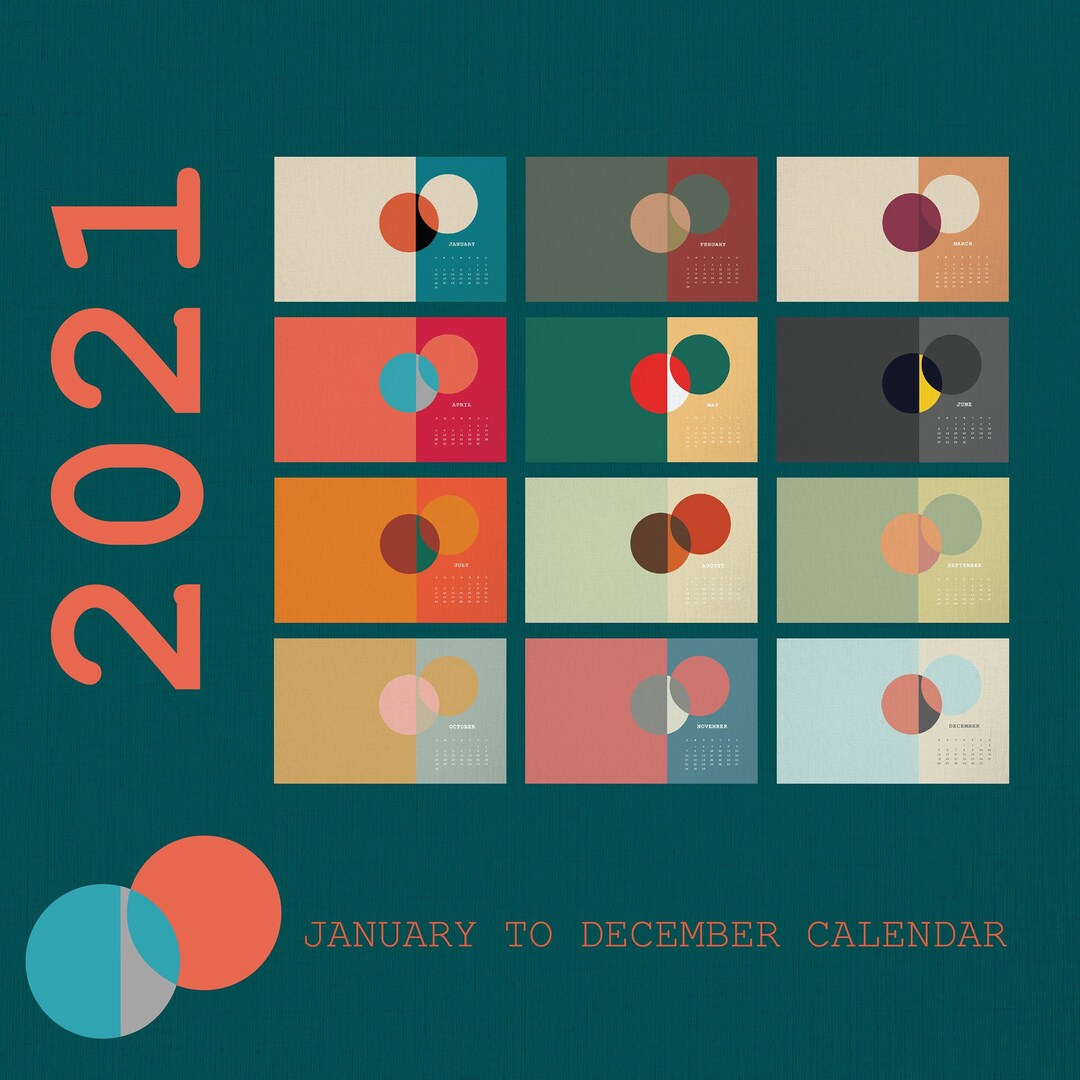 2021 Computer Calendar Wallpaper - Etsy