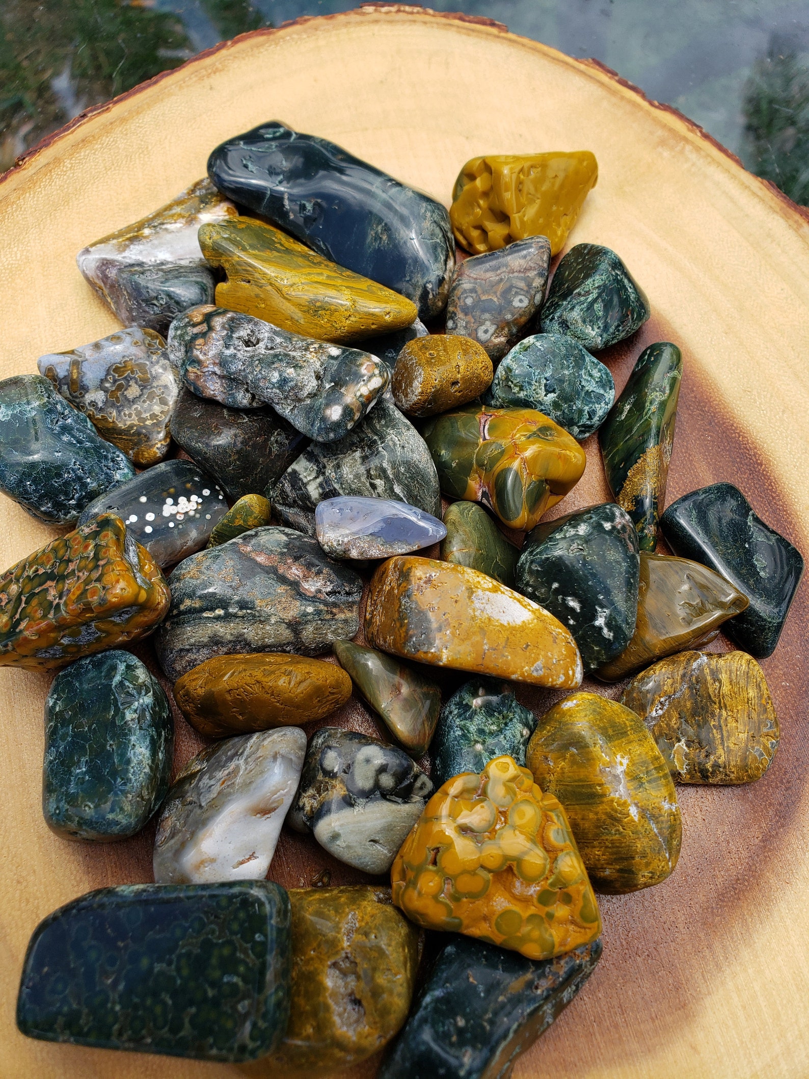 Tumbled Ocean Jasper 1/4 Lb Lot Tumbled Sea Jasper Tumbled - Etsy UK