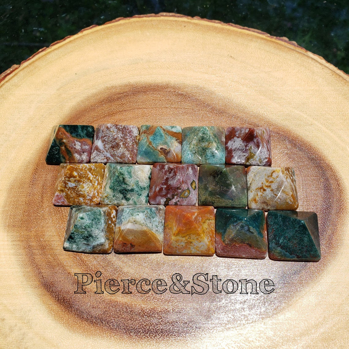 Ocean Jasper Pyramid Small Mini Ocean Jasper Pyramid Sea - Etsy